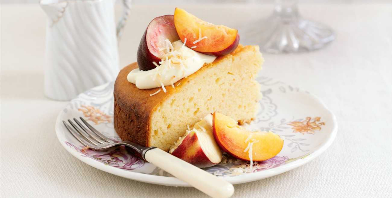 Peach & Nectarine Coconut Cake Recipe | Woolworths