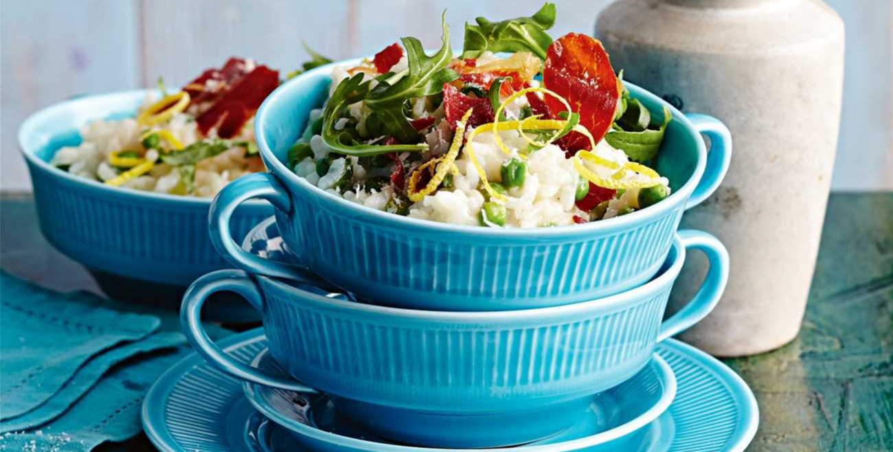 Lemony Pea, Rocket & Prosciutto Risotto Recipe | Woolworths