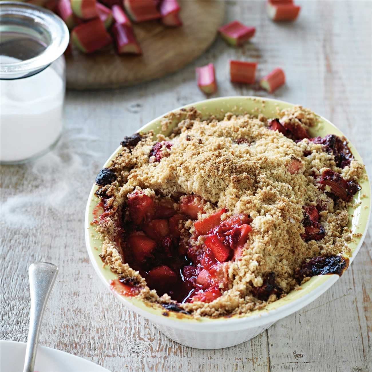 Rhubarb, Raspberry & Apple Crumble Recipe | Woolworths
