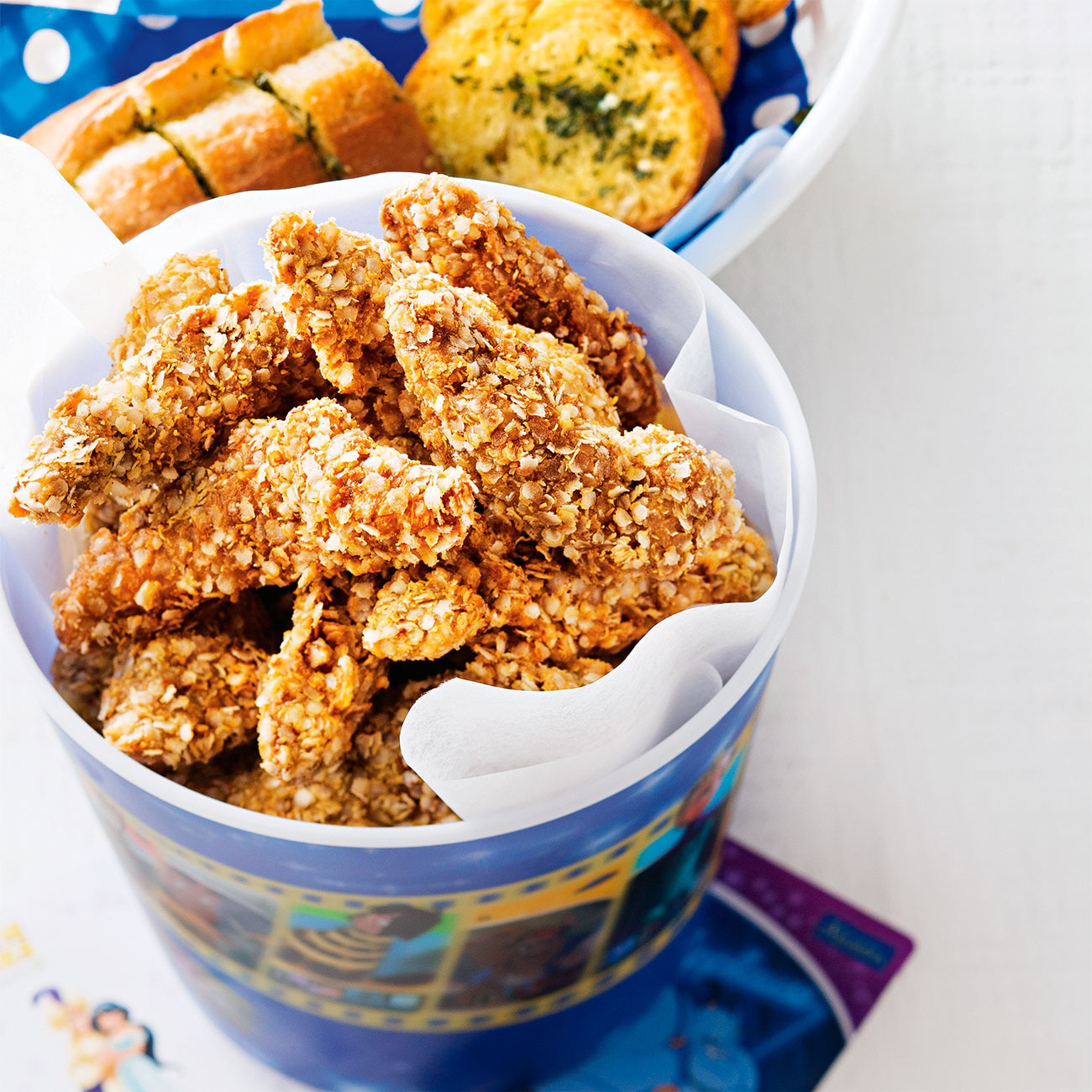 Aladdin Garlic Bread & Popcorn Chicken Recipe | Woolworths