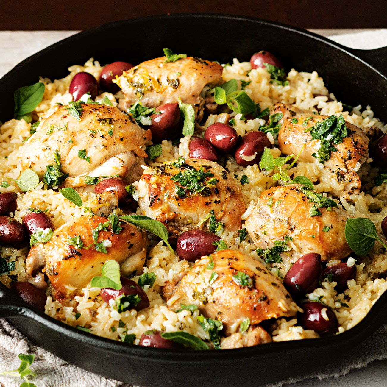 One Pan Greek Chicken & Lemon Rice Recipe | Woolworths