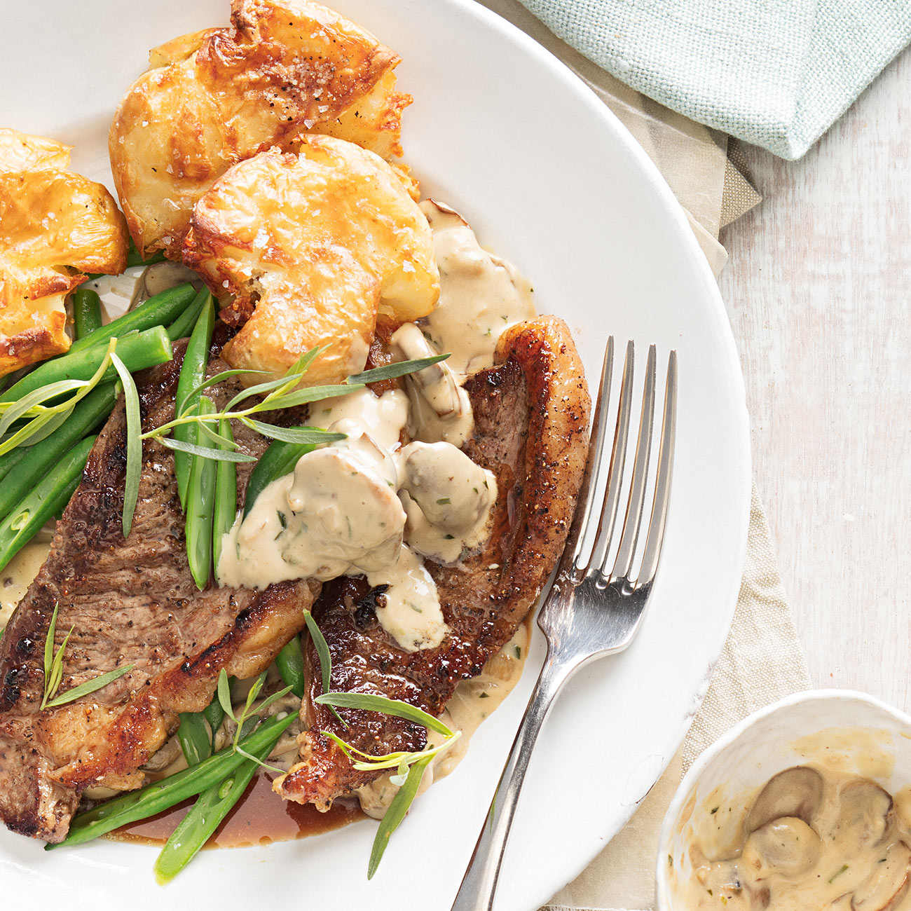 Rump Steak With Mushroom Sauce Recipe Woolworths