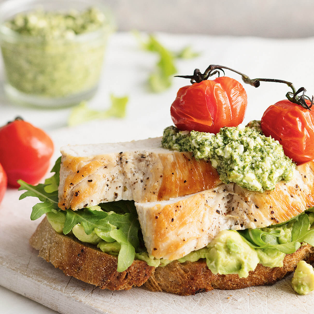 Grilled Chicken With Smashed Avo On Toast Recipe | Woolworths