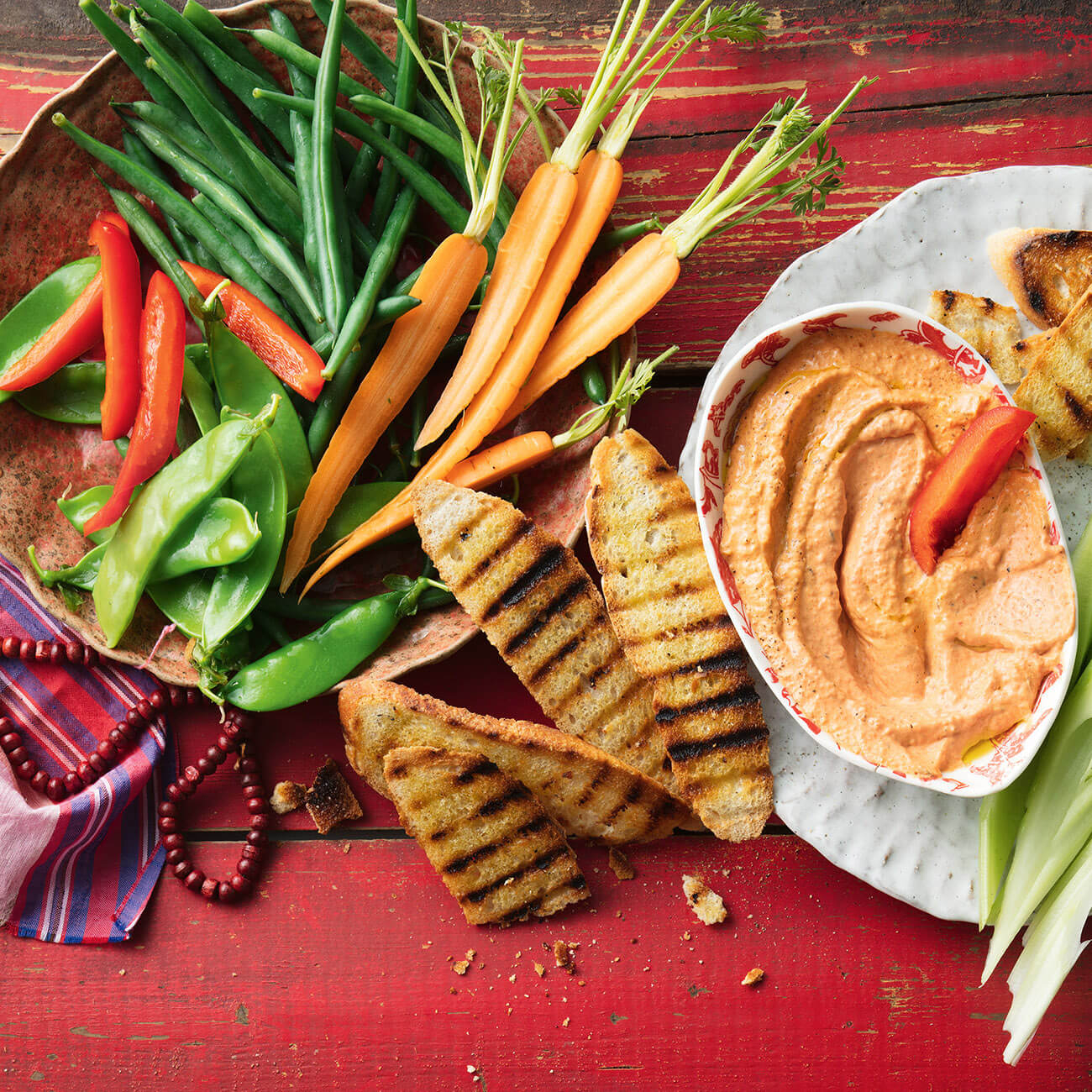 Smoky Red Capsicum Dip With Crudites Recipe | Woolworths