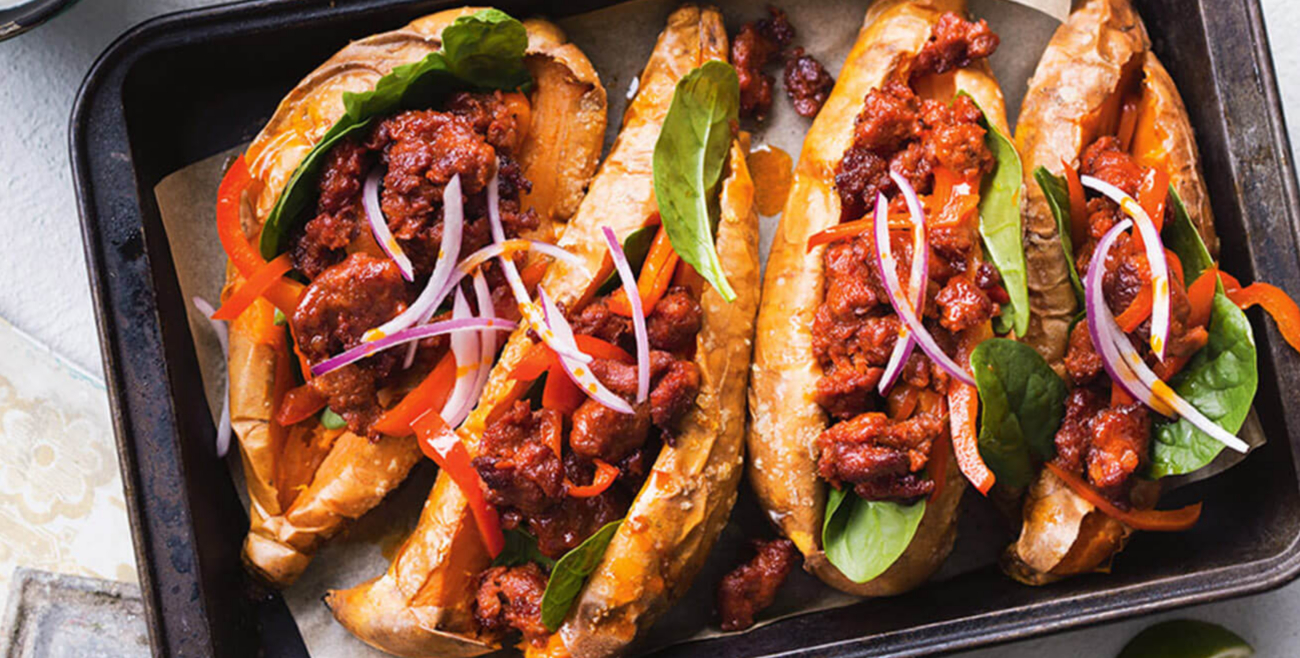 Jacket Sweet Potatoes With Crispy Chorizo Recipe | Woolworths