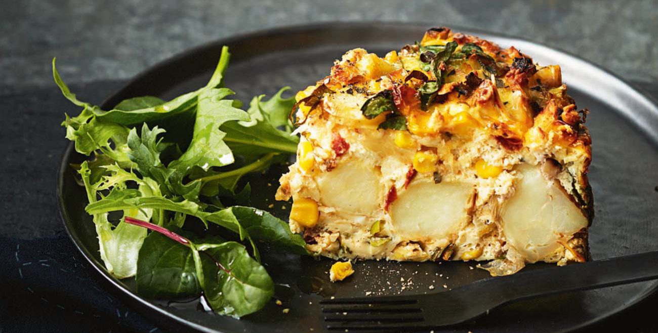 Smashed Potato & Corn Frittata Recipe | Woolworths