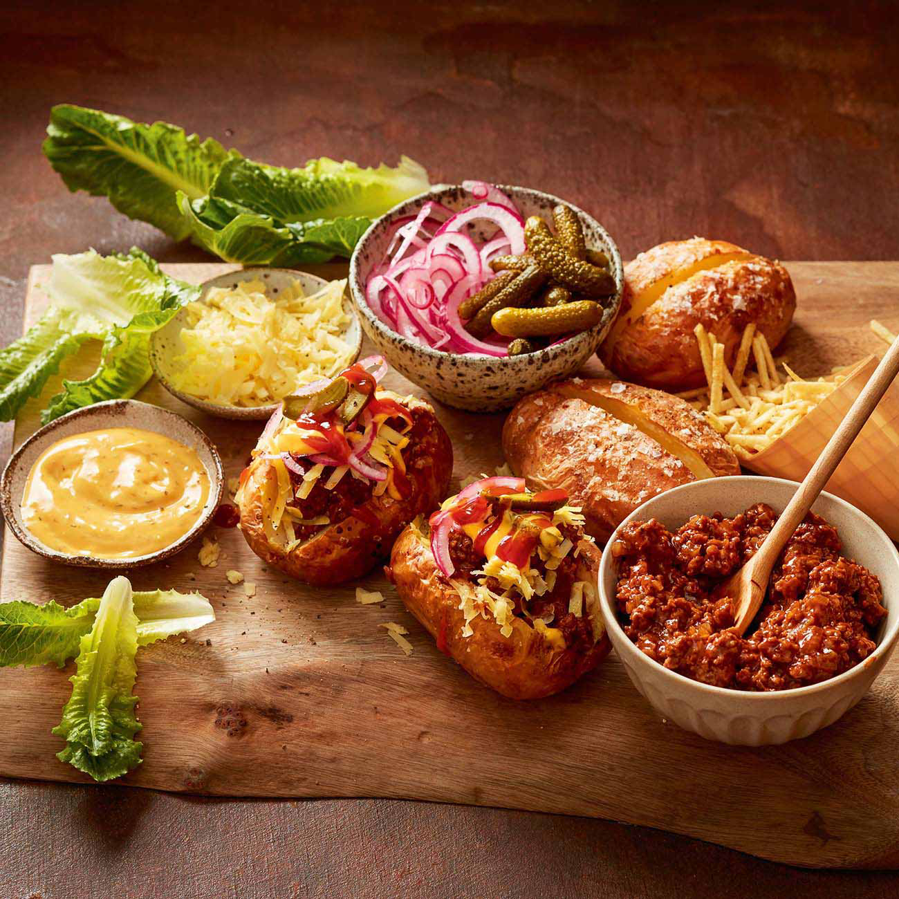 Cheeseburger Jacket Potato Platter Recipe | Woolworths