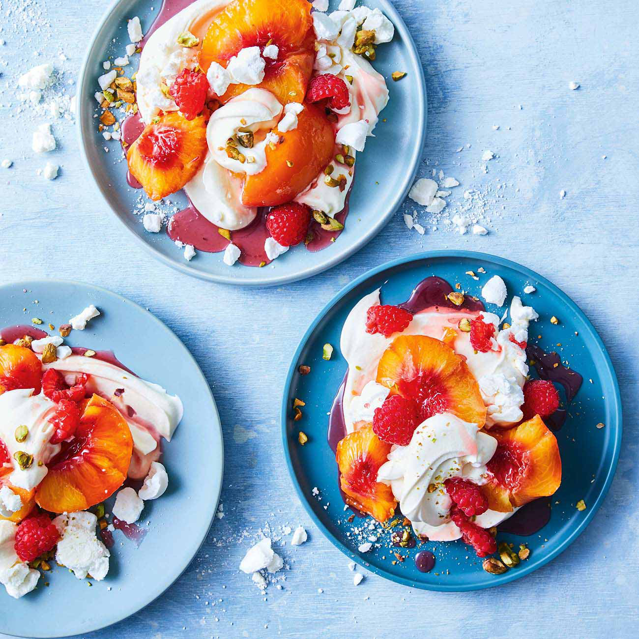 Poached Peach Melba Mess Recipe | Woolworths