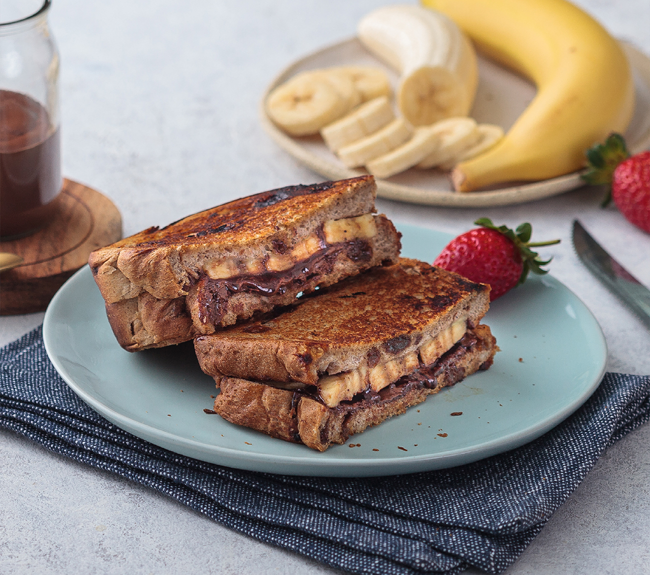 Fruit Loaf Toastie with Banana & Choc Hazelnut Spread Recipe | Woolworths
